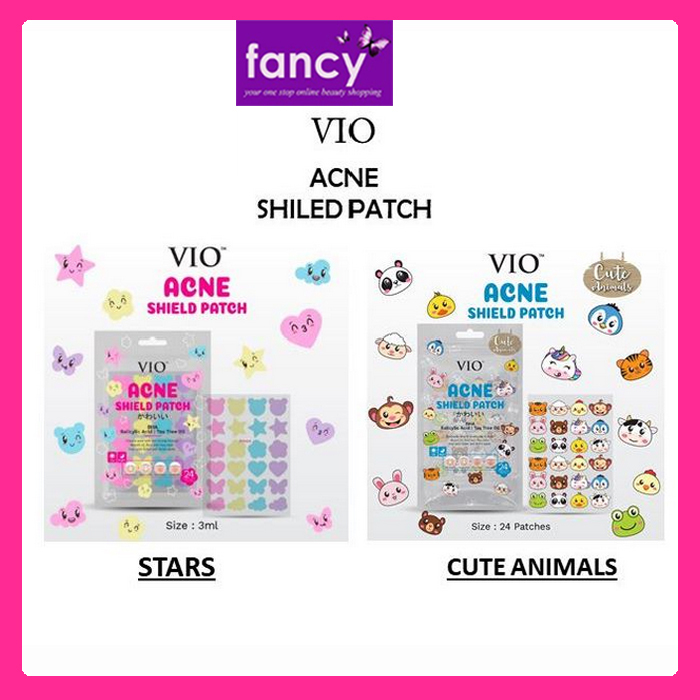 Jual VIO Acne Shield Patch 24s Hydrocolloid Patch STARS/CUTE ANIMALS/MOCHI/TWINKLE/KARAKTER ...