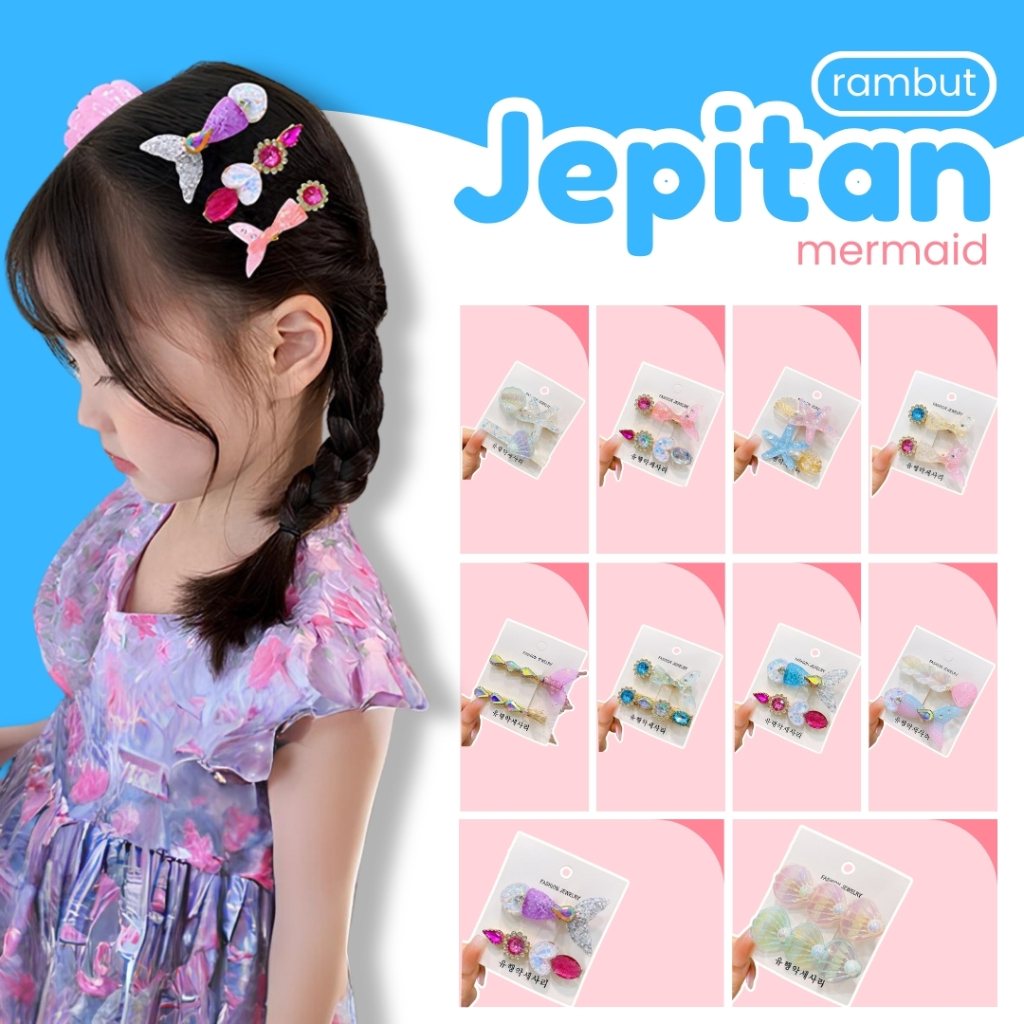 Jual [BABYKIDDOS] Jepit rambut mermaid hairpin bintang laut aksesoris ...