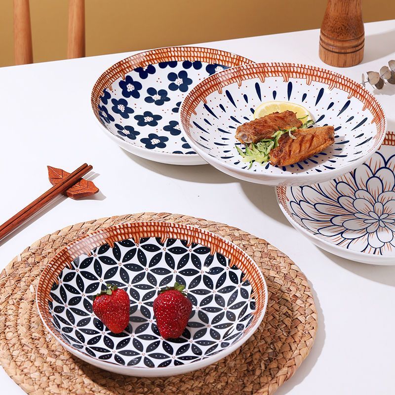 Jual 7inci Piring keramik vintage Jepang modern Bulat piring /piring ...