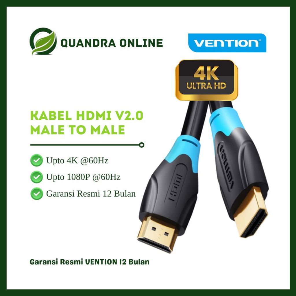 Jual Vention Kabel HDMI 3D v2.0 4K UHD High Speed Quality | Shopee Indonesia