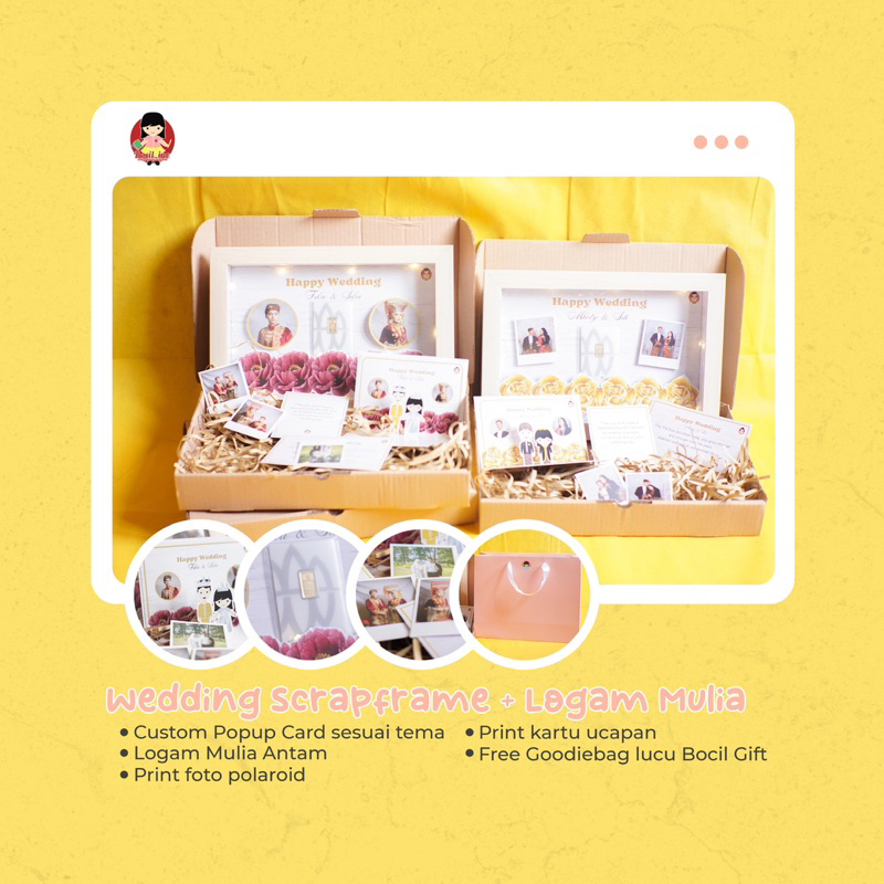 Jual Ide Hadiah wedding | Pop Up Frame | ScrapFrame | Frame 3D LED ...