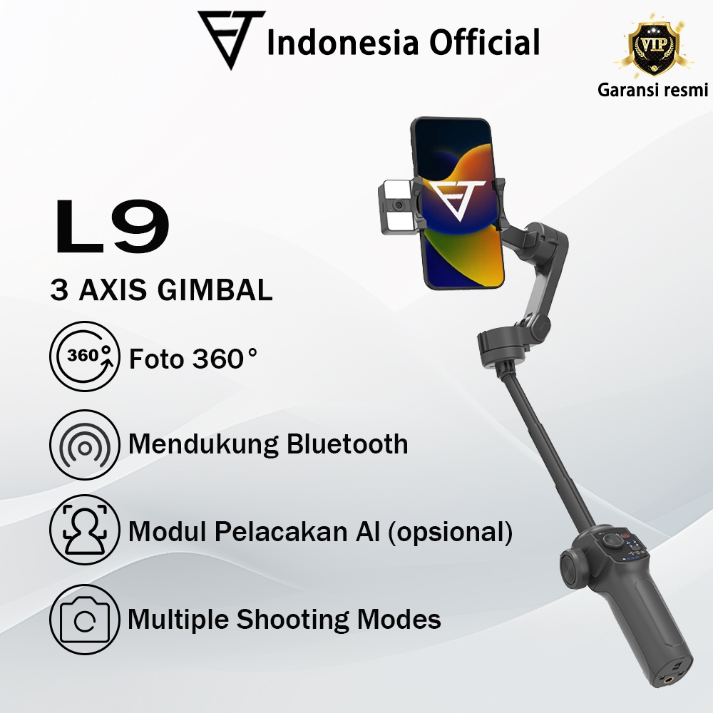 Jual FTT L9 3-Axis AI Kamera Pelacakan Otomatis Gimbal Stabilizer Free Tripod | Shopee Indonesia