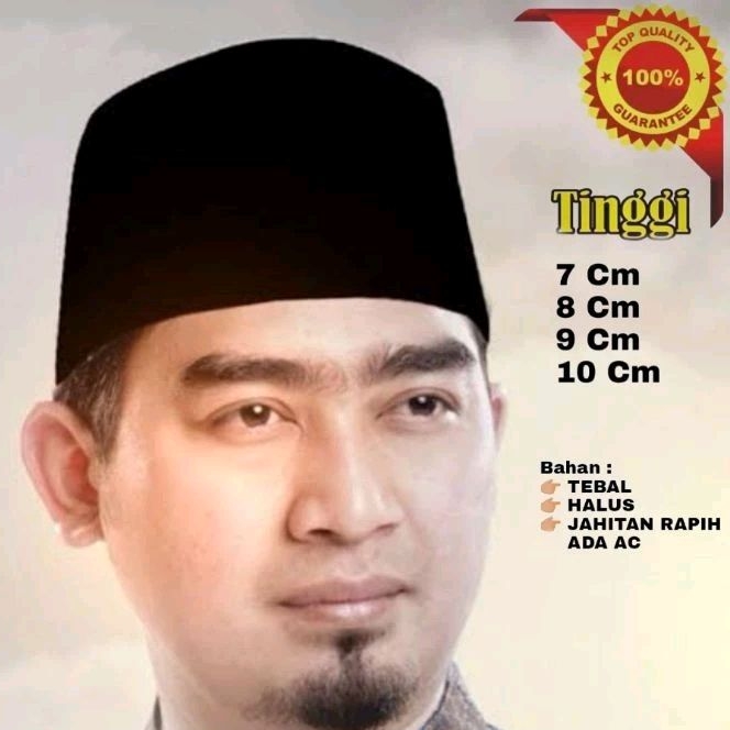 Jual Songkok hitam polos Ac peci hitam kopyah hitam kopiah hitam tinggi ...