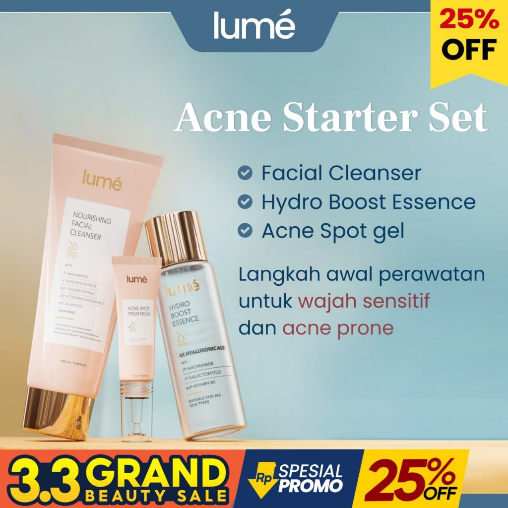 Jual LUME Skincare Acne Starter Set Lumecolors Beauty Untuk Pemula ...