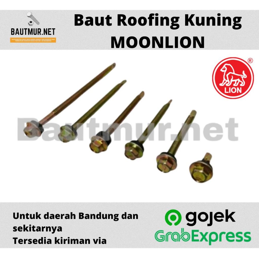 Jual Sekrup Roofing Kuning 12x50 | Ruping 5cm Moon Lion | Shopee Indonesia