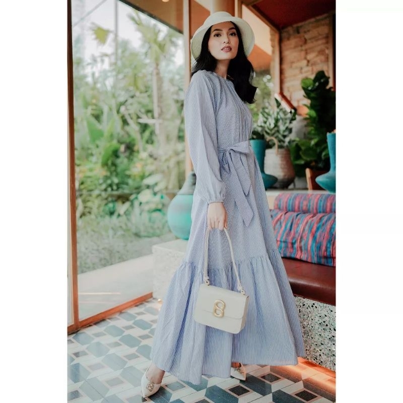 Jual Benang Jarum EverLy Maxi Dress - Blue - S ( PL ) | Shopee Indonesia