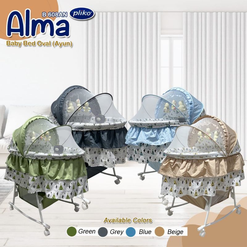 Jual Box bayi Oval PLIKO ALMA B608AN Ranjang bayi bisa ayun | Shopee ...