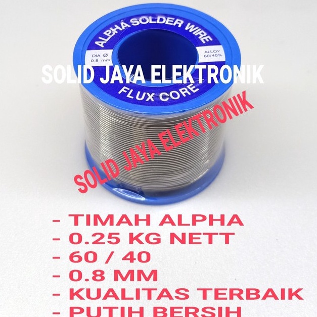 Jual HP TIMAH ALPHA ALPA TENOL TINOL KAWAT PATRI FLUX CORED SOLDER WIRE ...