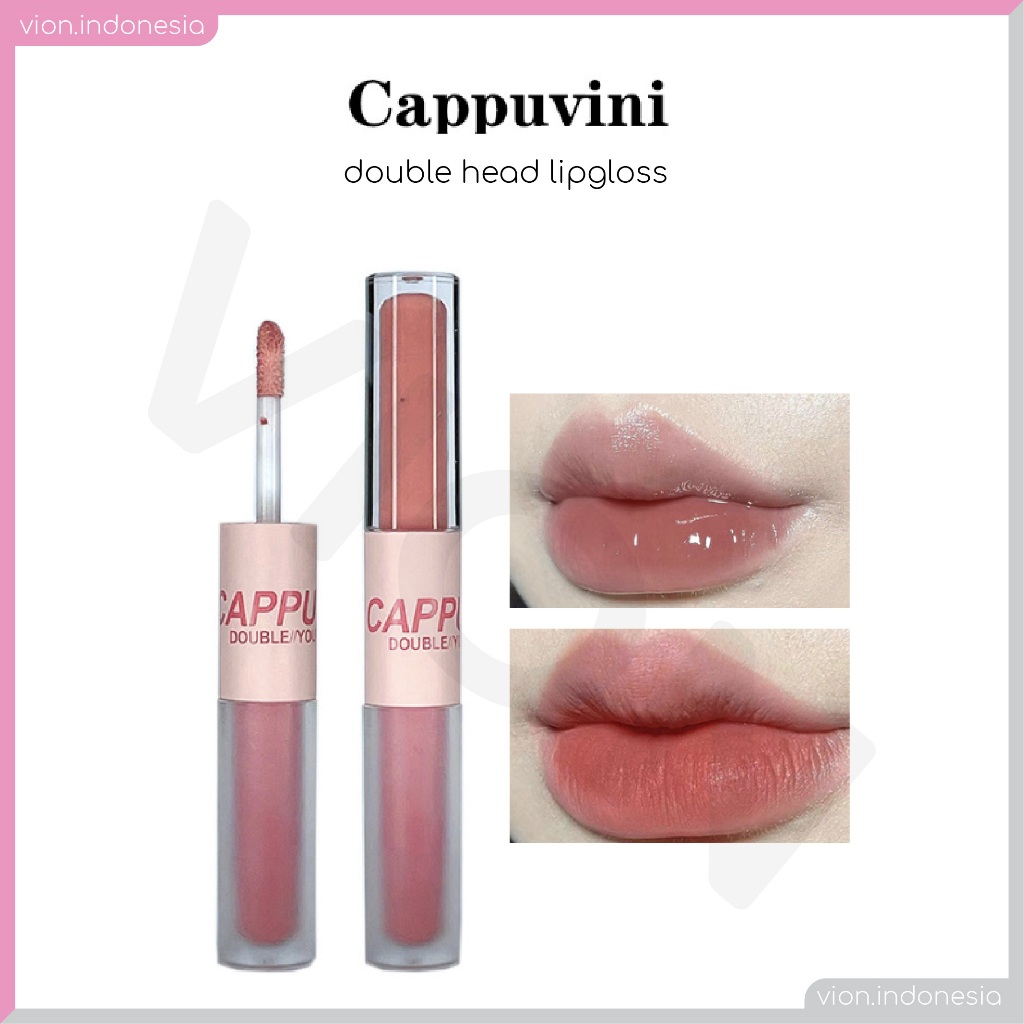 Jual CAPPUVINI 2 in1 Lip Mud Lipstik Lip Cream Lip Gloss Dua Glossy ...