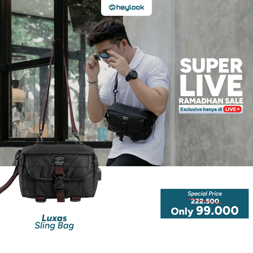 Jual (Super Live Sale) - Tas Selempang Pria Sling Bag LUXAS Pouch Bag ...