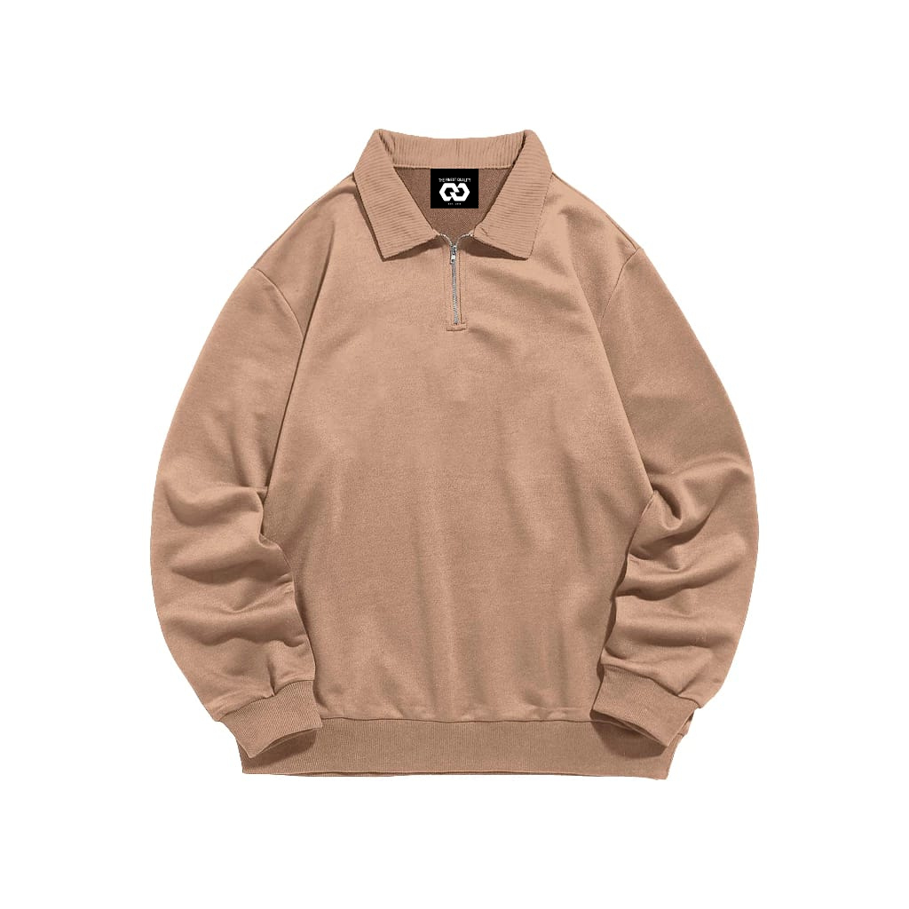 Jual HALFZIP POLOS SWEATSHIRT BASIC SWEATER HALF ZIPPER PRIA WANITA ...