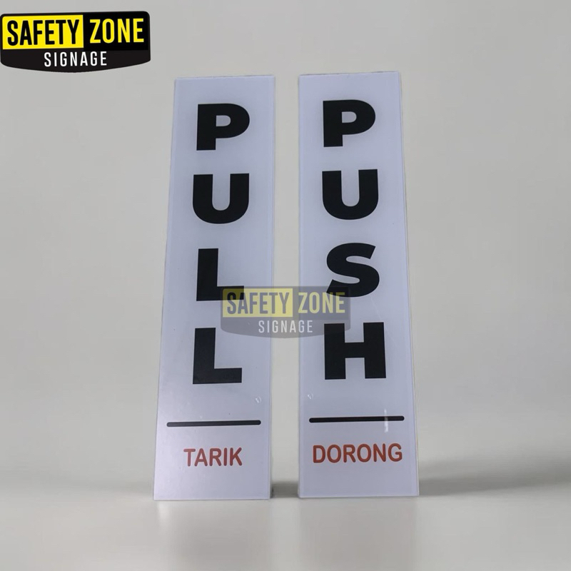 Jual sign Akrilik Push & Pull (Tarik dan dorong) sudah dapat 1 set ...