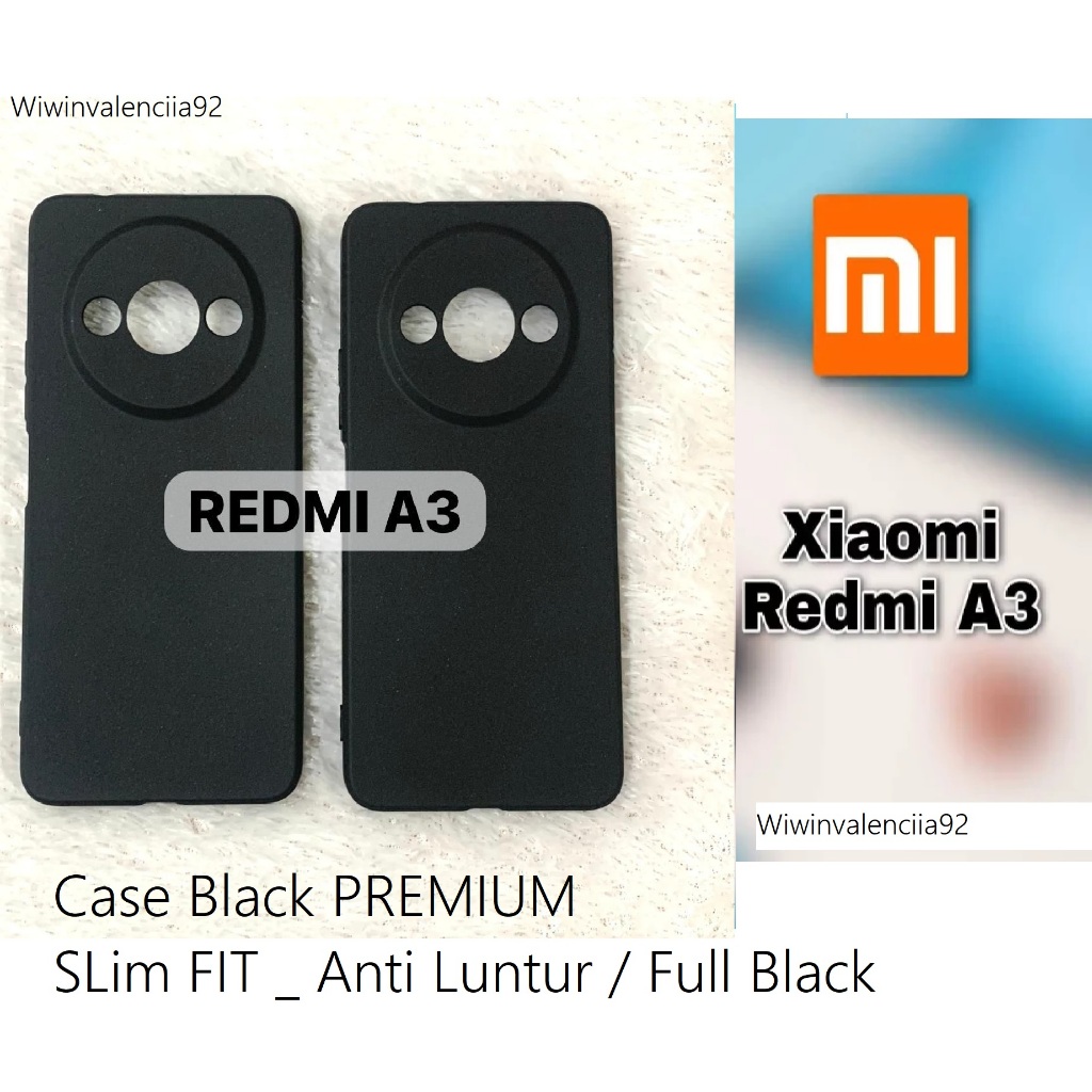 Jual New'C Premium Slim (HITAM) Silicone Case For Xiaomi Redmi A3 A2 A1 14C 13 13X 13C Poco F7 ...