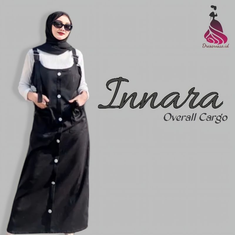 Jual Overall Innara Cargo Rok Kodok Wanita Korean Style Bahan Twill ...
