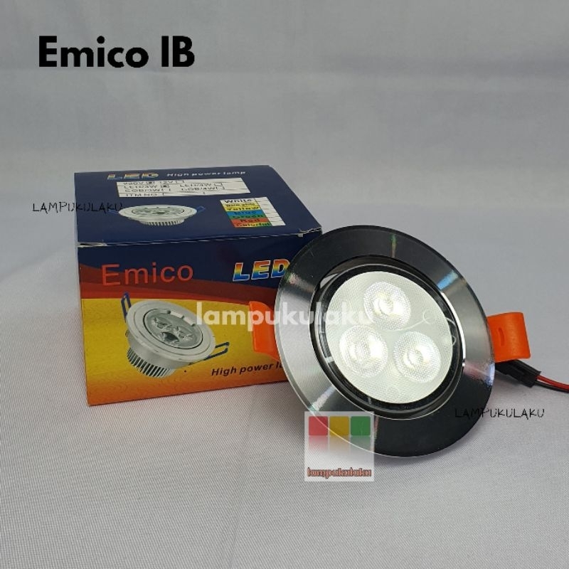 Jual Downlight LED IB Panel Emico 3 mata 3W High Power Lamp | Shopee ...