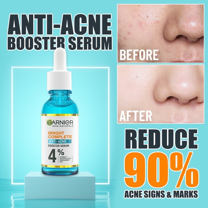 Jual [COD]Garnier Bright Complete Anti ACNE Booster Serum SACHET 30ml ...