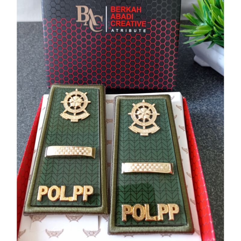 Jual Pangkat Pdh Pol pp 3A Kain Akrilik Logo Setir Exclusive | Shopee ...