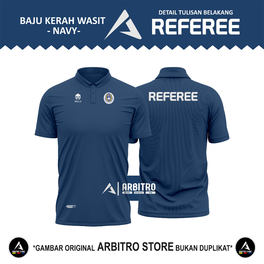 Jual BAJU WASIT MLSS BRI LIGA 1 - WANGKI NAVY - REFEREE ...