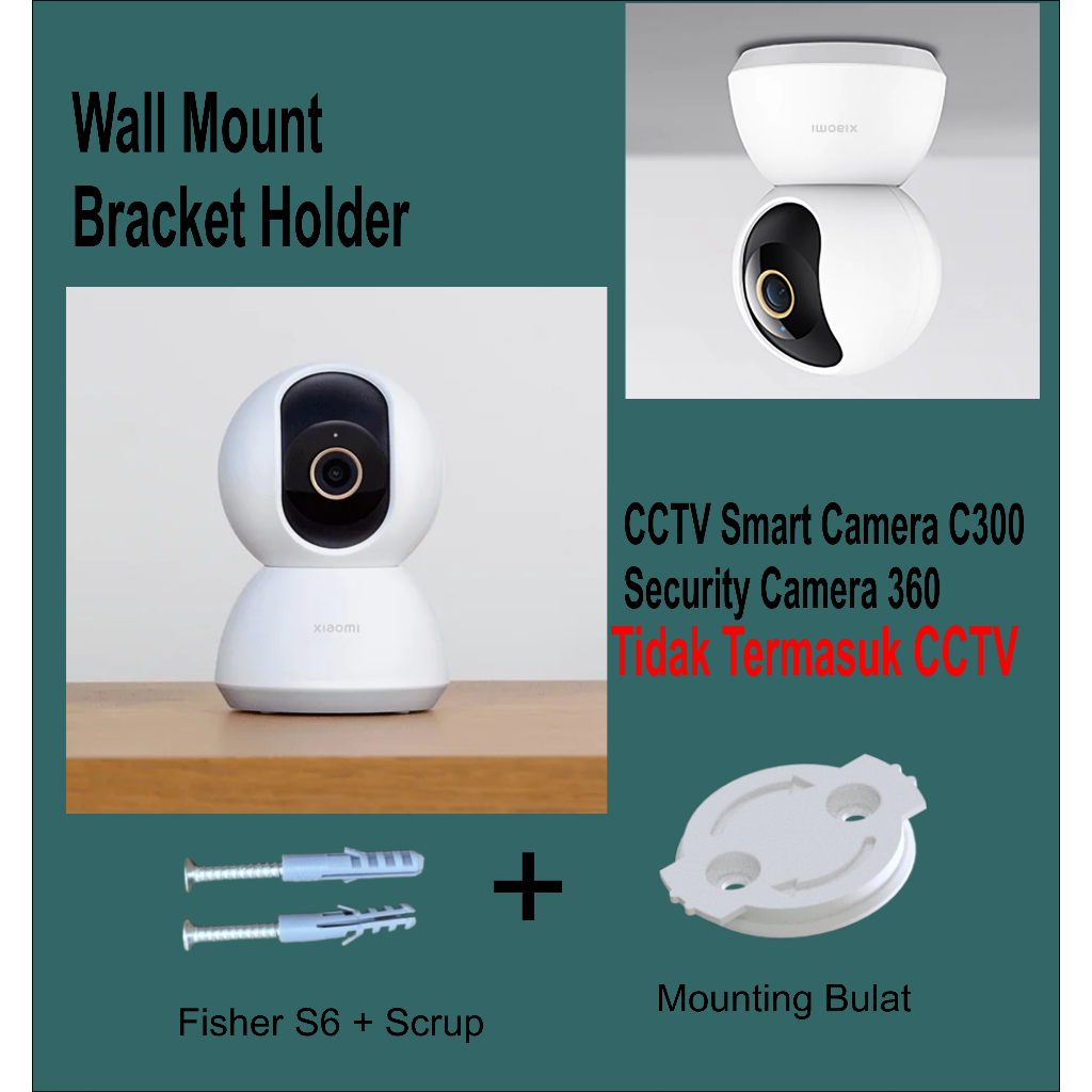 Jual xiaomi C300 cctv 360 wall mount bracket | Shopee Indonesia