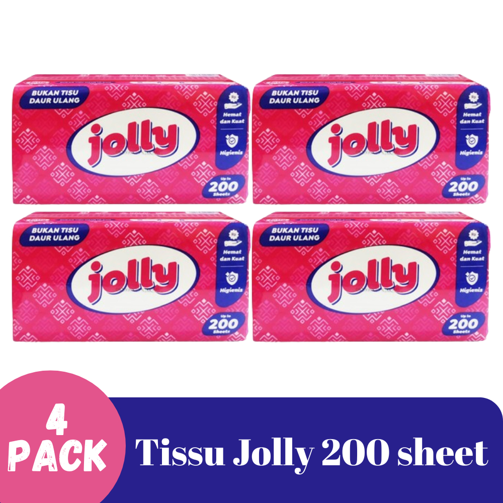Jual Tissu Facial Jolly 200 sheet (4 pack) | Shopee Indonesia