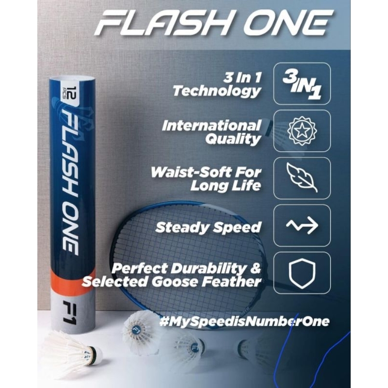 Jual shuttlecock 3in1 FLASH ONE F1 3 IN 1 | Shopee Indonesia