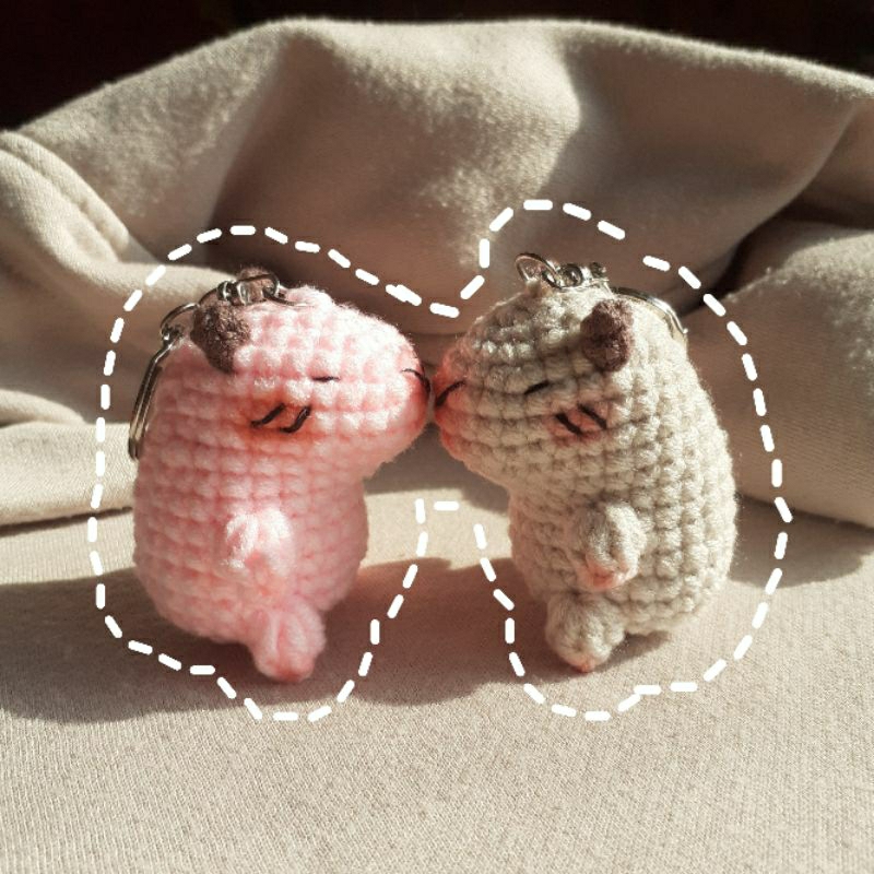 Jual Amigurumi Capybara Keychain Capibara Rajut | Crochet by Jigujelly ...