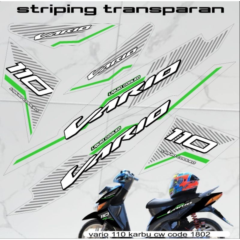 Jual striping transparan VARIO 110 KARBU CW | Shopee Indonesia