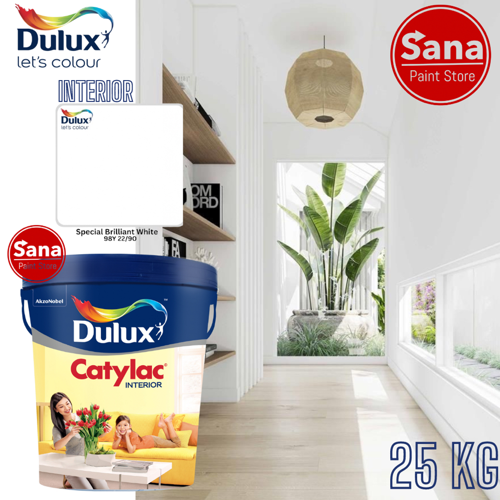 Jual CAT TEMBOK DULUX CATYLAC INTERIOR PUTIH DAN WARNA 25 KG BISA ...