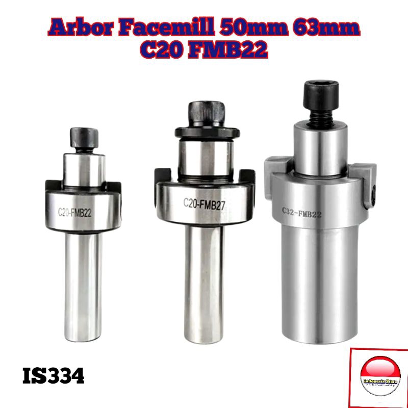 Jual Arbor facemill C20 FMB22 arbor as lurus 20mm arbor facemill 50mm ...