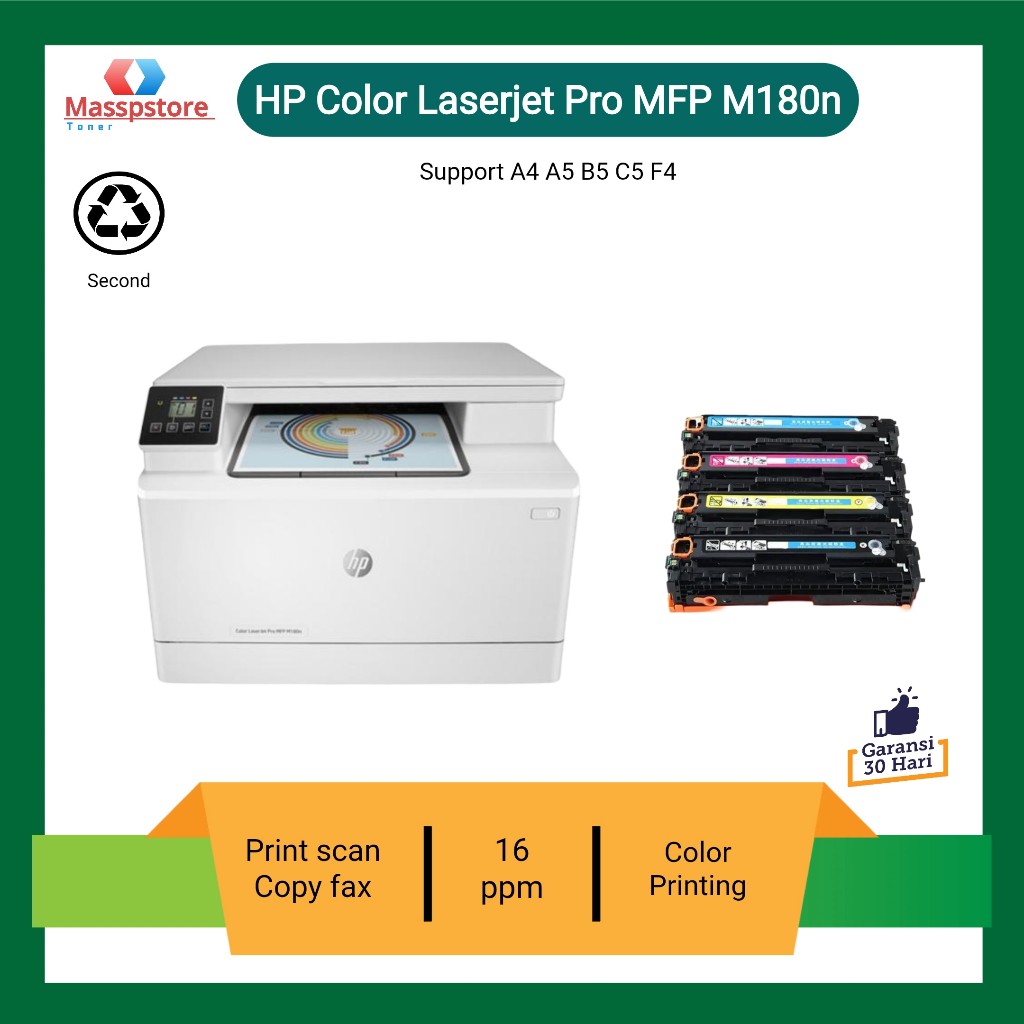 Jual Printer Foto Copy Color Hp Laserjet Pro MFP M180n Printer Color ...