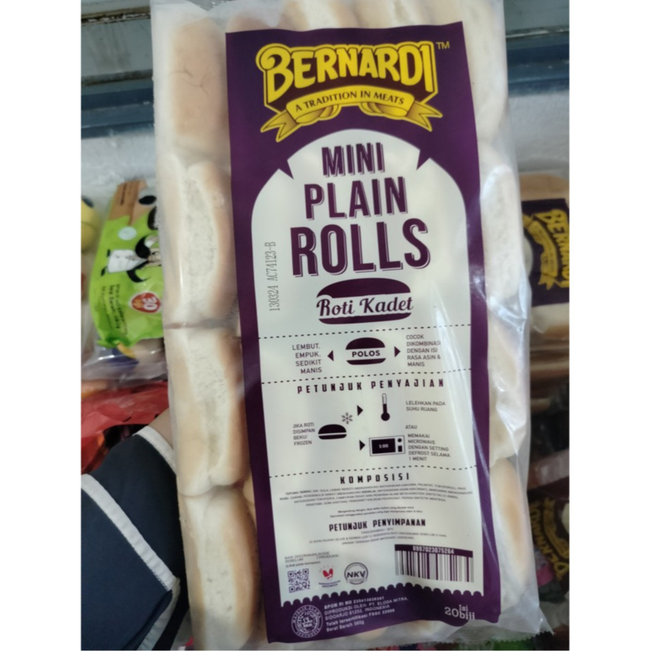 Jual Bernardi MINI Plain Rolls / Kadet Mini / hot dog Isi 20 pcs ...