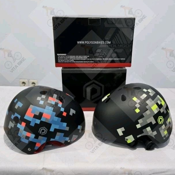 Jual HELM / HELMET SEPEDA MODEL BATOK POLYGON PIXEL (ADJUSTABLE ...