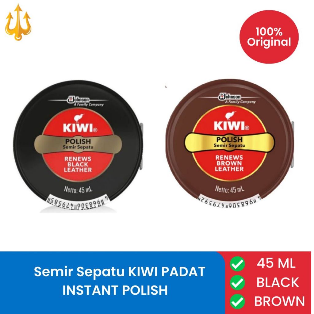 Jual KIWI Semir Sepatu Padat | Black | Brown | 45 gr | Shopee Indonesia