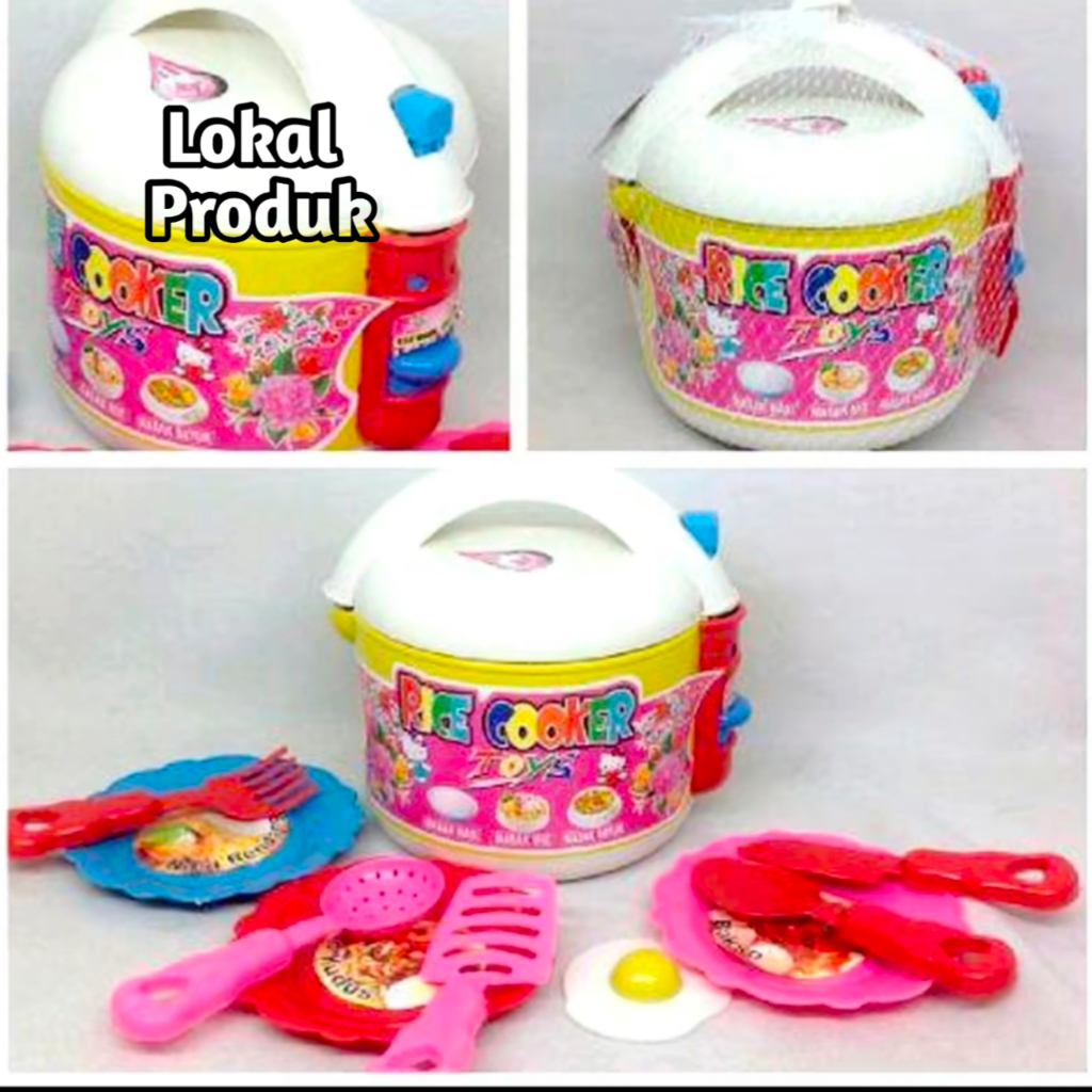 Jual Mainan Anak Masak Masakan Rice Cooker Lengkap Piring Dan Lainnya ...