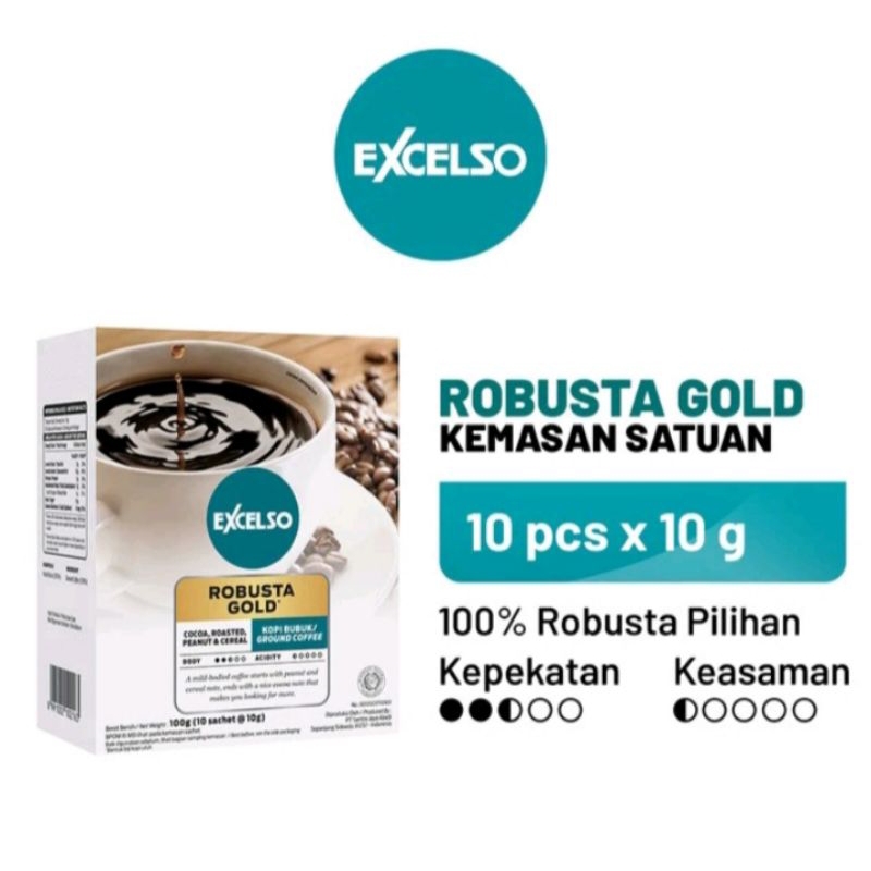 Jual Kopi Excelso Robusta Gold Box (10X10gr) | Shopee Indonesia