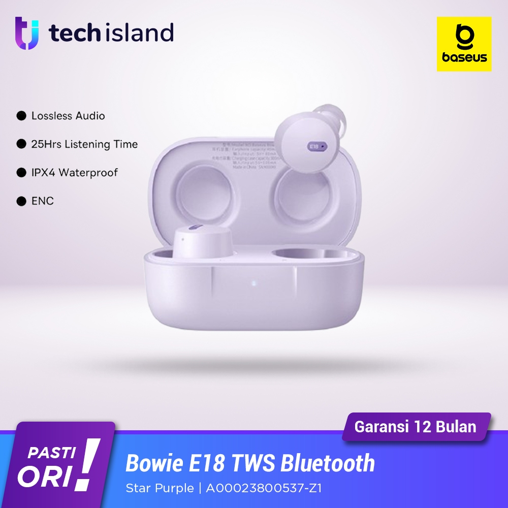 Jual Baseus Bowie E18 TWS Earphone Bluetooth 25H Playtime, ENC, IPX4 ...