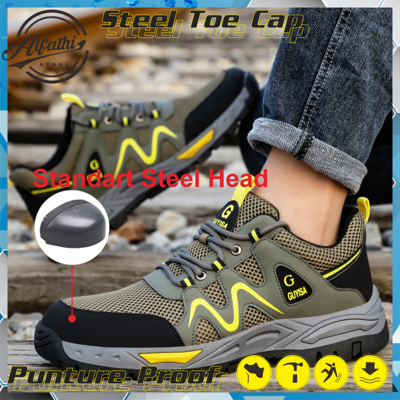Jual [Promo] Sepatu Safety Sport Alfathi New Original By Guyisa Green ...