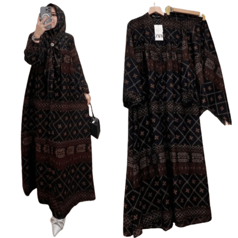 Jual gamis set hijab / gamis zara / gamis rayon / gamis terbaru 2024 ...