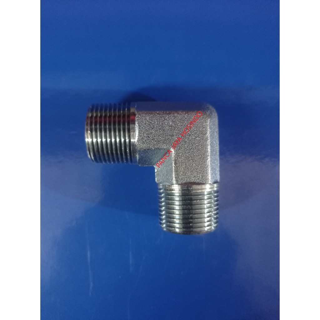 Jual DOUBLE NEPEL ELBOW 90* 3/8" NPT x 3/8" NPT | Shopee Indonesia