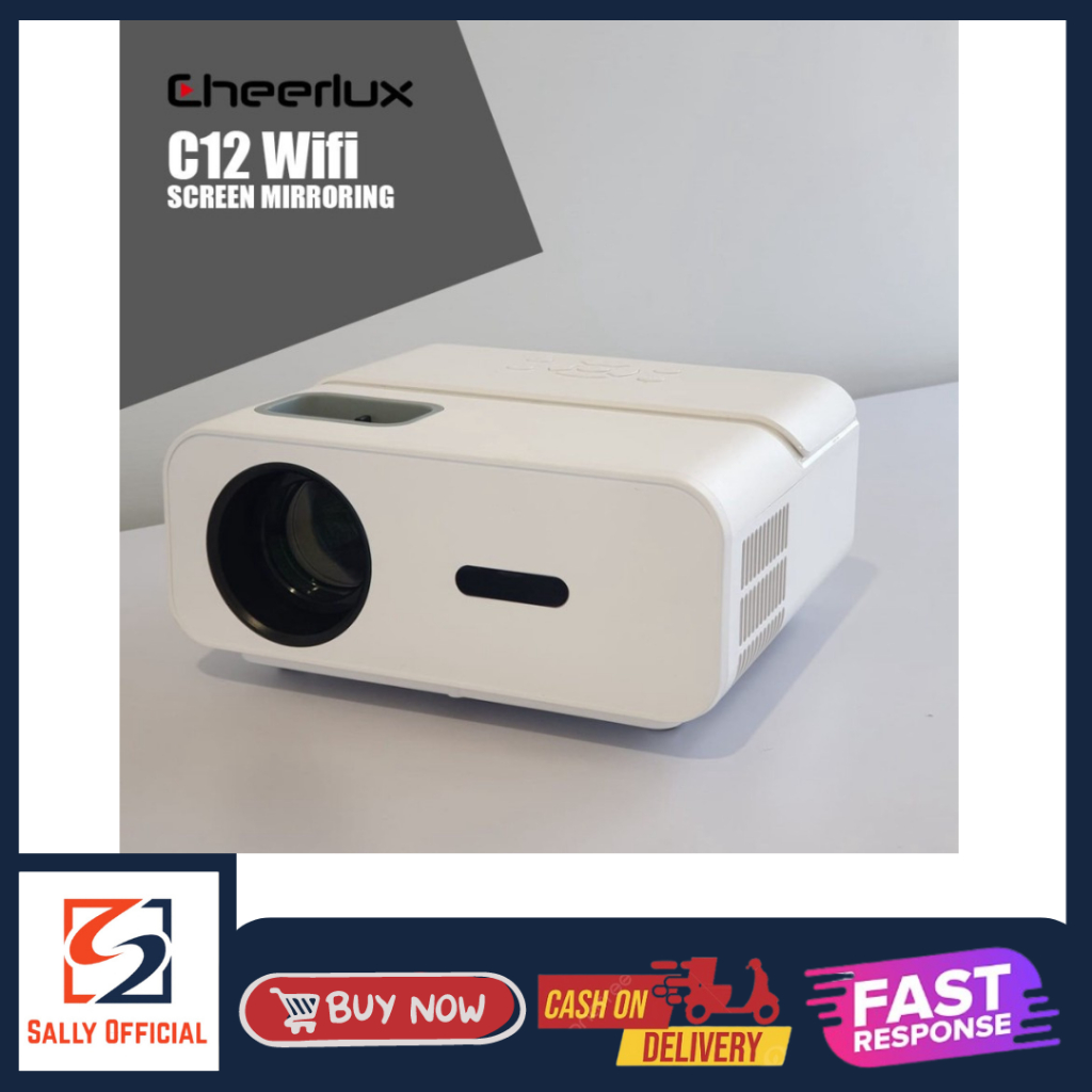 Jual Proyektor Cheerlux C12 Android Wifi Mirroring HP Bluetooth 3800 ...