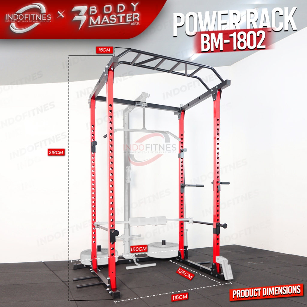 Jual BODYMASTER Power Rack BM-1802 - Home Gym Power Cage Bench Press ...