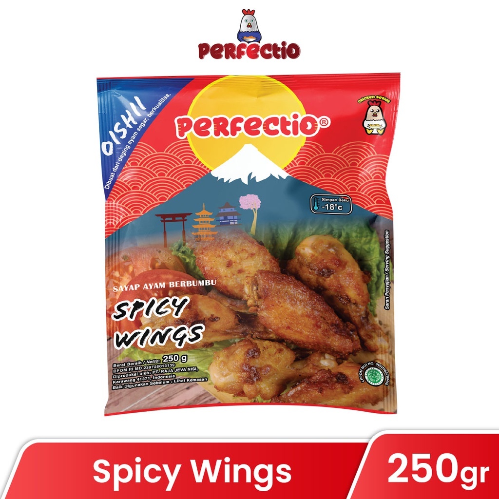 Jual Perfectio spicy wings 250gr / sayap ayam pedas perfectio / frozen ...