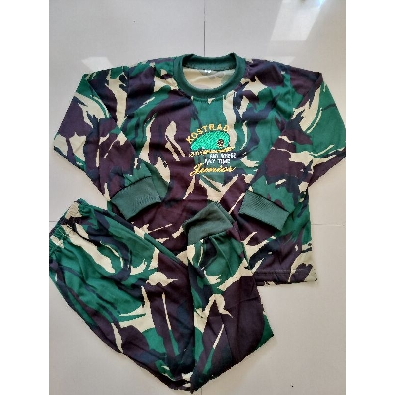 Jual KAOS SETELAN LORENG ANAK ARMY MALPINAS LENGAN PANJANG / SETELAN ANAK LENGAN PANJANG KOSTRAD ...