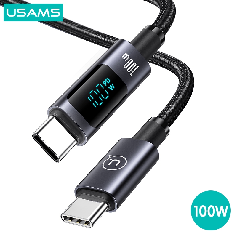 Jual USAMS SF Series Kabel Data Type C to Type C Fast Charging 100W ...