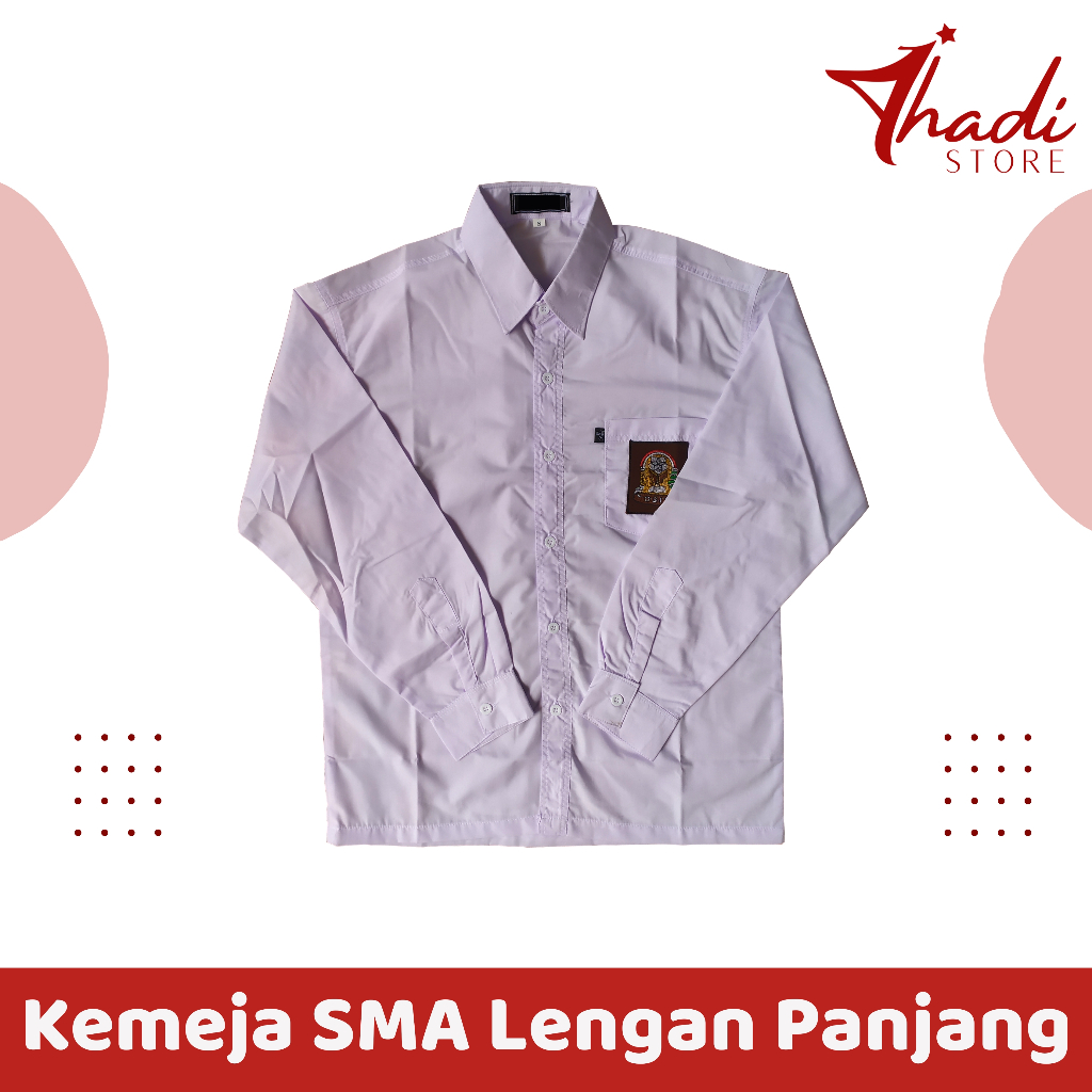 Jual Baju Seragam Sekolah SMA Panjang Katun Teteron Kemeja | Shopee ...