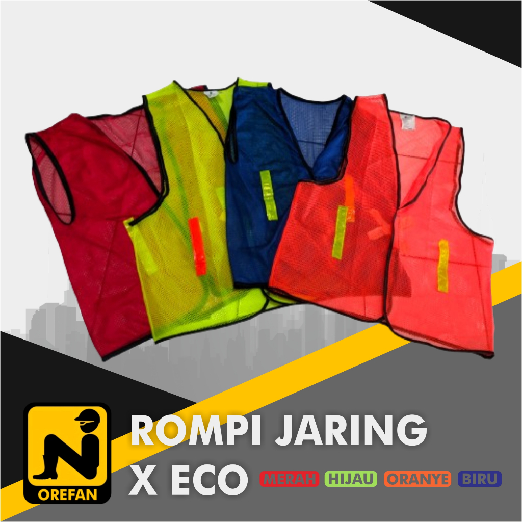 Jual ROMPI JARING JALA SAFETY PROYEK X ECO HIJAU ORANGE MERAH BIRU ...
