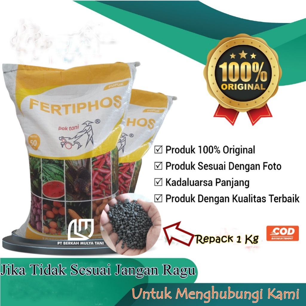 Jual Pupuk Fertiphos Hitam 1 kg Pak Tani Repack Phospate Tinggi ...