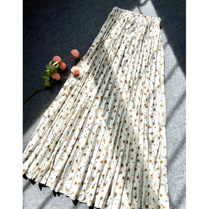 Jual Rok Motif Korean Look - Rok Plisket Motif Premium Tebal - Pleated ...