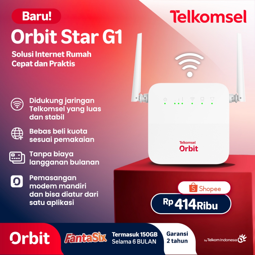 Jual Orbit Star G1 Modem Wifi Home Router Telkomsel 4G High Speed ...