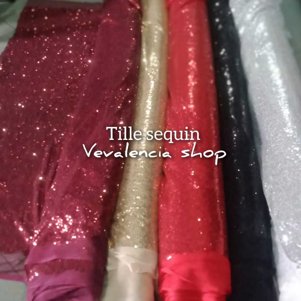 Jual Kain Sequin seribu payet/kain sequin meteran | Shopee Indonesia